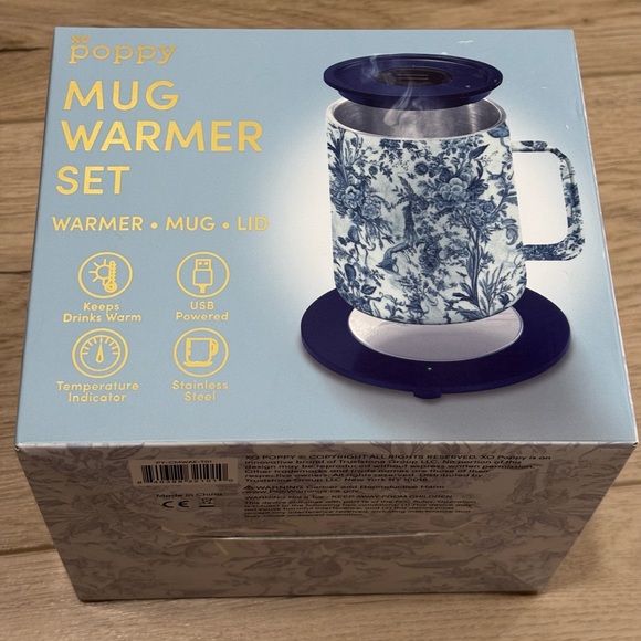 Xo Poppy | Kitchen | Xo Poppy Mug Warmer Set With Blue Floral Design ...